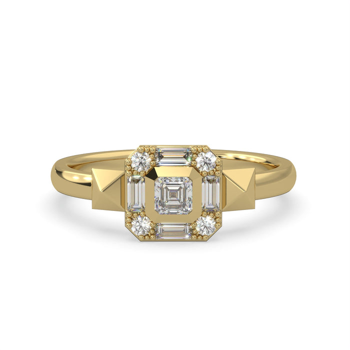 Earth Ring Peak | Ekati Natural Diamonds Rings in Modern Electrum™