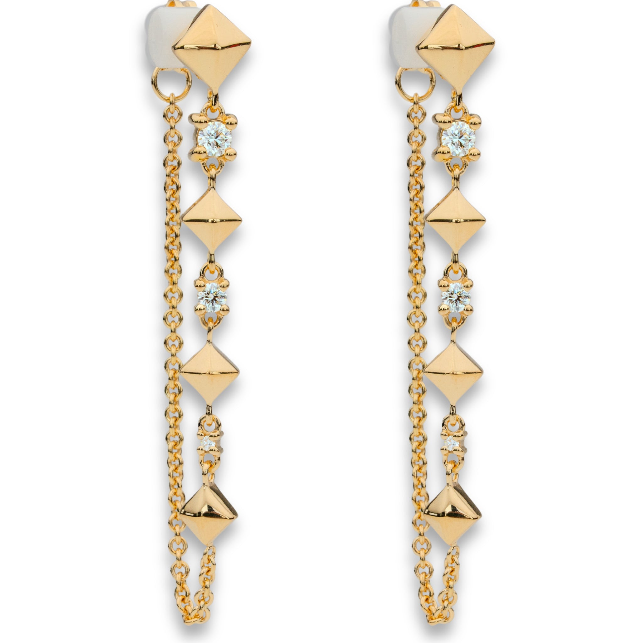 Earth Earring Peak II | Natural Diamond Earrings Modern Electrum™