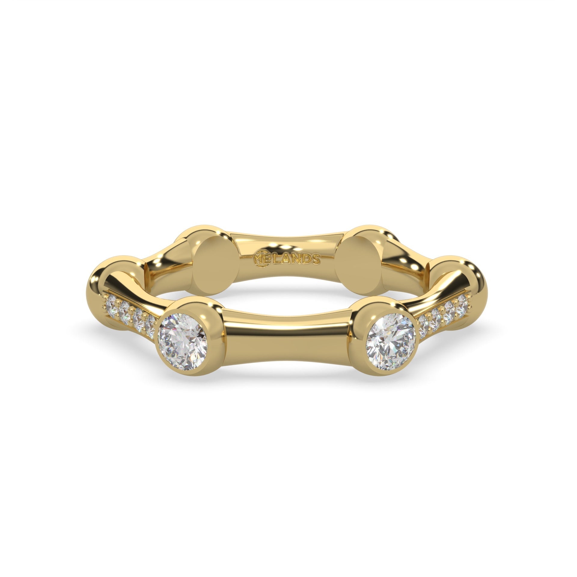 LANDS Spirit Ring Summit Natural Diamonds That Glow Modern Electrum™